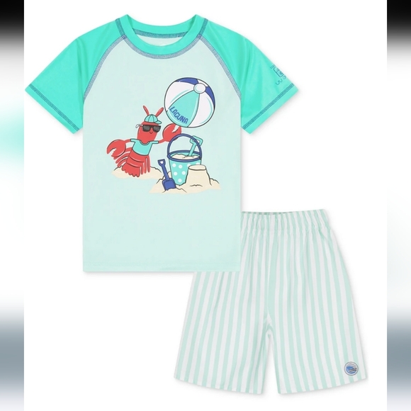 Laguna B | Swim | Nwt Laguna Swim Boys Cabana Stripe Swim Set Rashguard ...